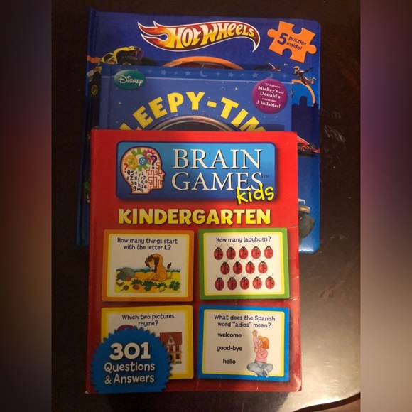 Disney | Toys | 3 Booksbrain Games Book Sleepytime Fun Story Book ...